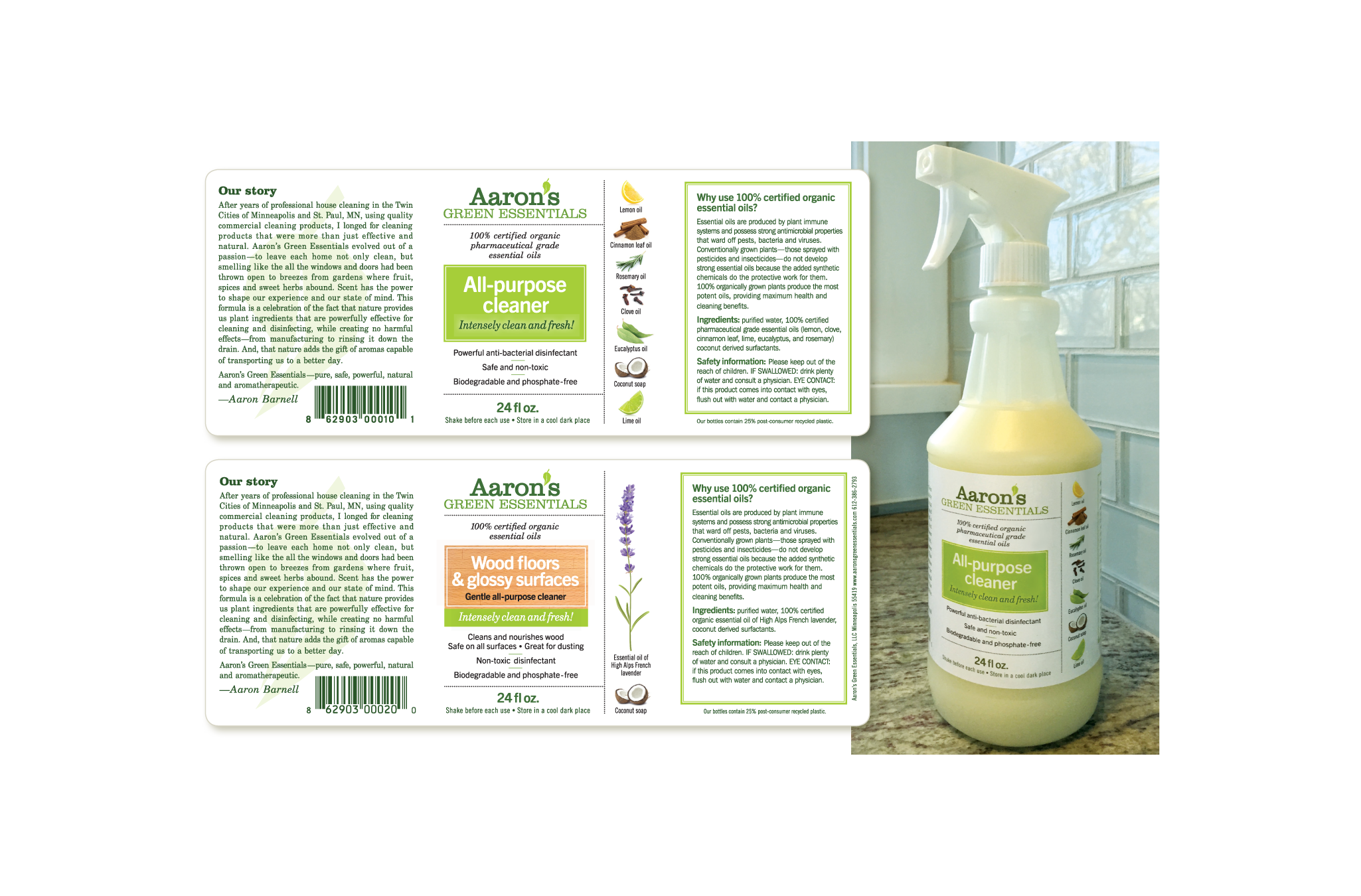 Aaron's Green Essentials | Triangle Park Creative | print design | web ...